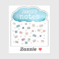 Personalized Name Notes Rain Cloud Sticker | Zazzle