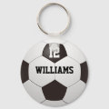 Personalized Name Number Soccer Ball Keychain | Zazzle