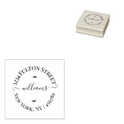 Personalized Name or Logo Return Address Rubber Stamp | Zazzle