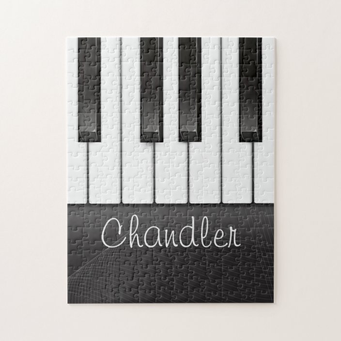 Personalized NAME Pianist Piano Keys Music Teacher Jigsaw Puzzle | Zazzle