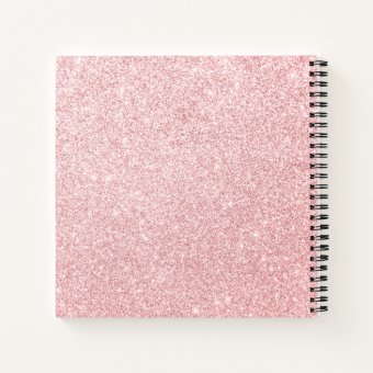Personalized Name Pink Glitter Sparkle Style Notebook | Zazzle