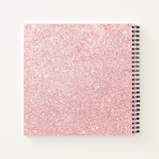 Personalized Name Pink Glitter Sparkle Style Notebook | Zazzle