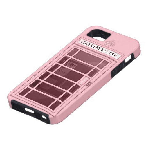 Personalized Name Pink Telephone Box iPhone 5 Case | Zazzle