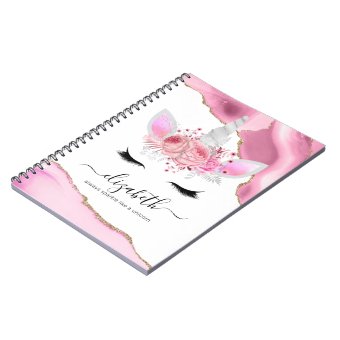 Personalized Name Pink Unicorn Notebook | Zazzle