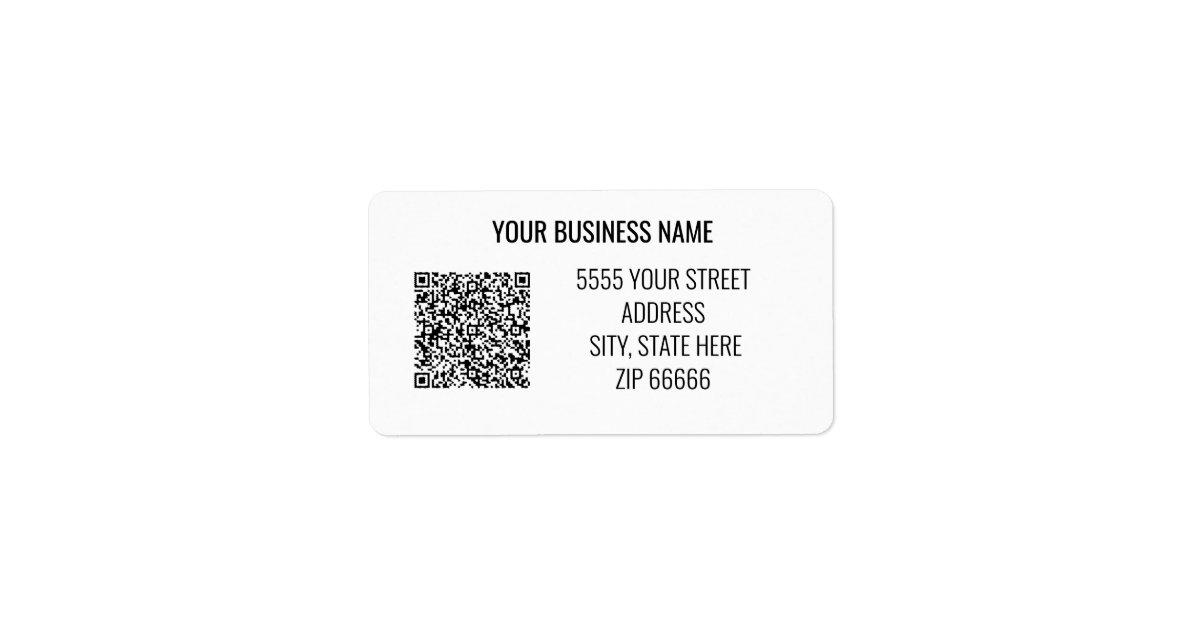 Personalized Name QR Code Return Address Labels | Zazzle