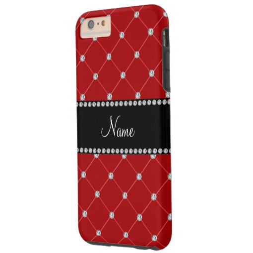 Personalized name red diamonds tuft Case-Mate iPhone case | Zazzle