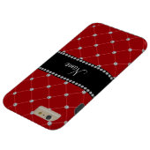 Personalized name red diamonds tuft Case-Mate iPhone case | Zazzle