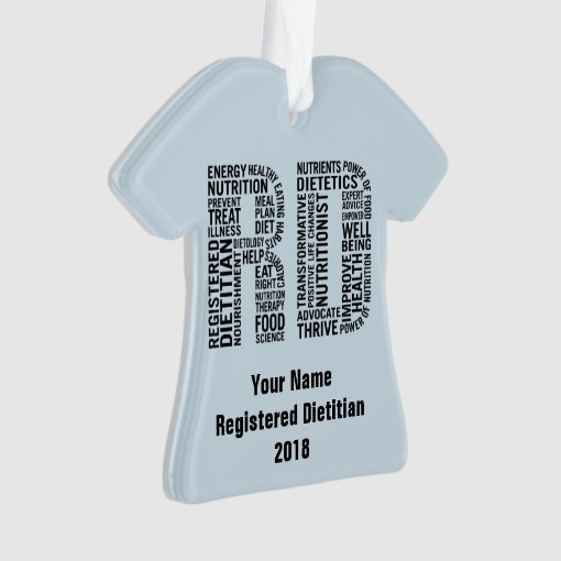 Personalized Name Registered Dietitian RD Ornament | Zazzle