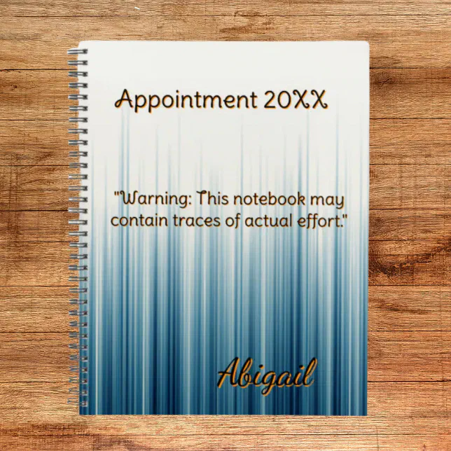 Personalized Name Retro Light Blue Appointment Planner | Zazzle