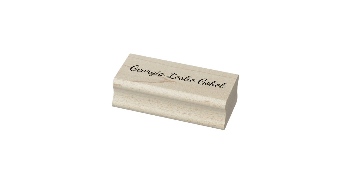 Personalized Name Rubber Stamp | Zazzle