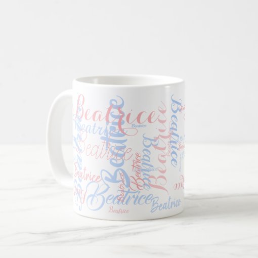 personalized name script font style, typography coffee mug | Zazzle