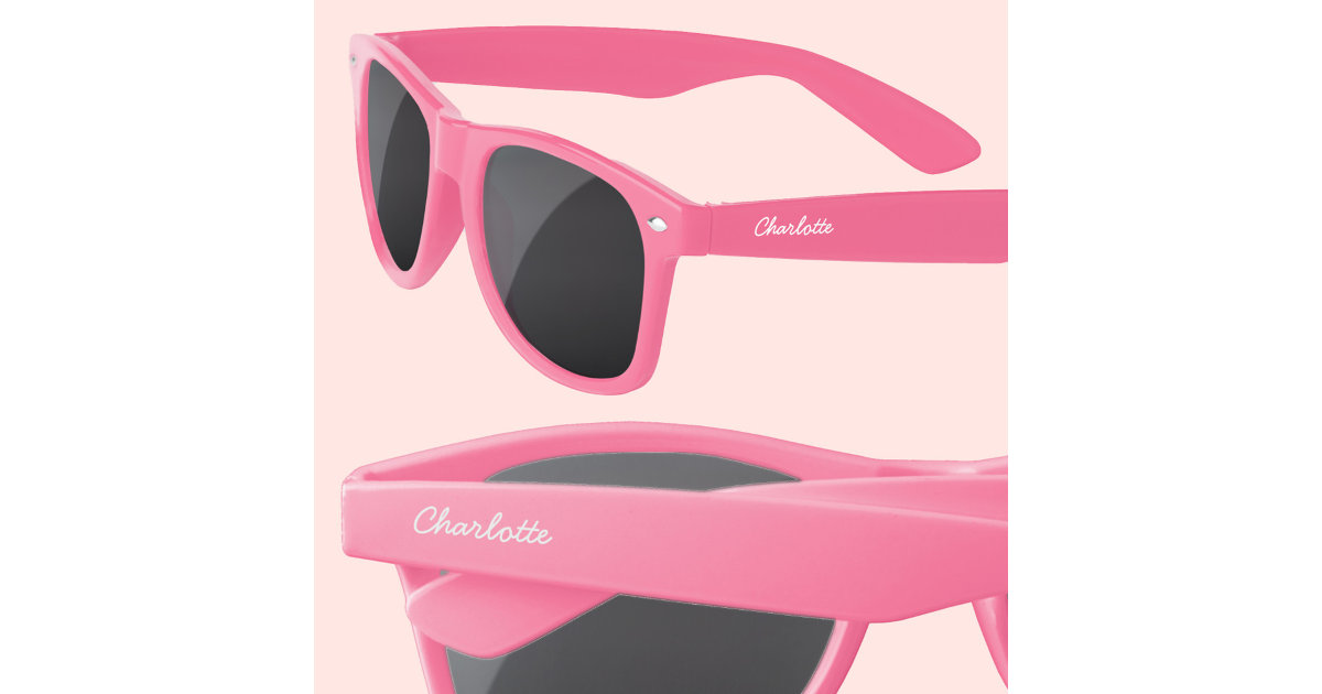 Personalized Name Script Text Sunglasses | Zazzle