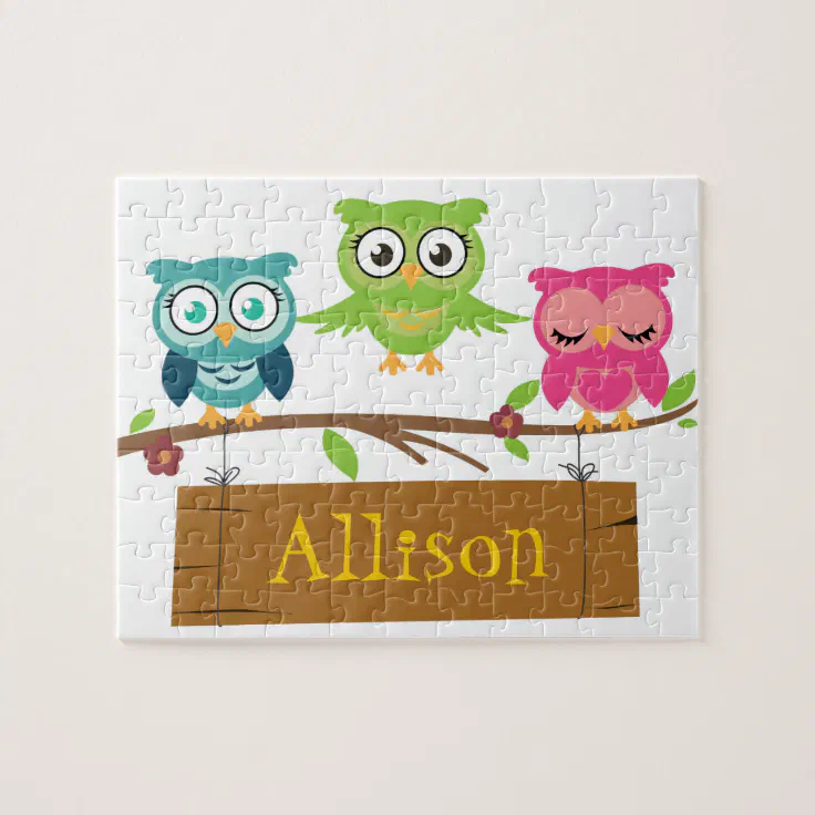Personalized name sign for children jigsaw puzzle | Zazzle