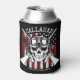 Personalized NAME Soldier Skull Dual Guns USA Flag Can Cooler | Zazzle