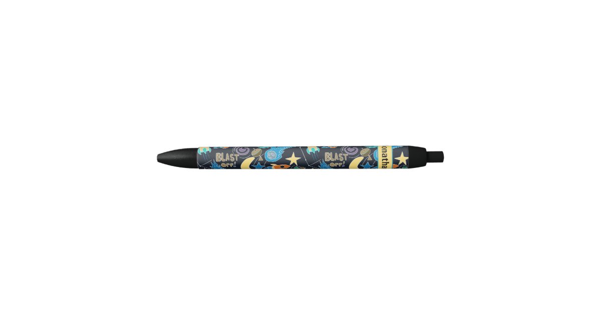 Personalized Name Space Themed Doodle Pen | Zazzle