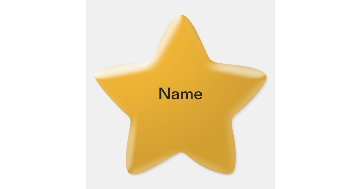Personalized Name Star Sticker | Zazzle