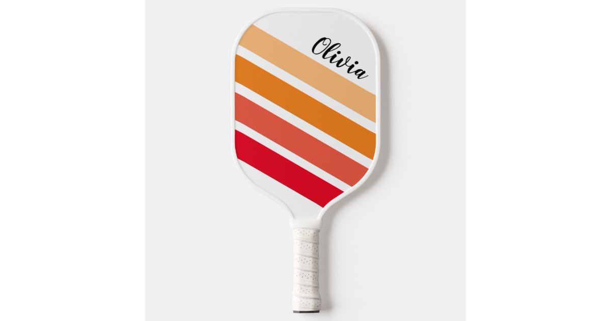 Personalized Name Striped Pickleball Paddle | Zazzle