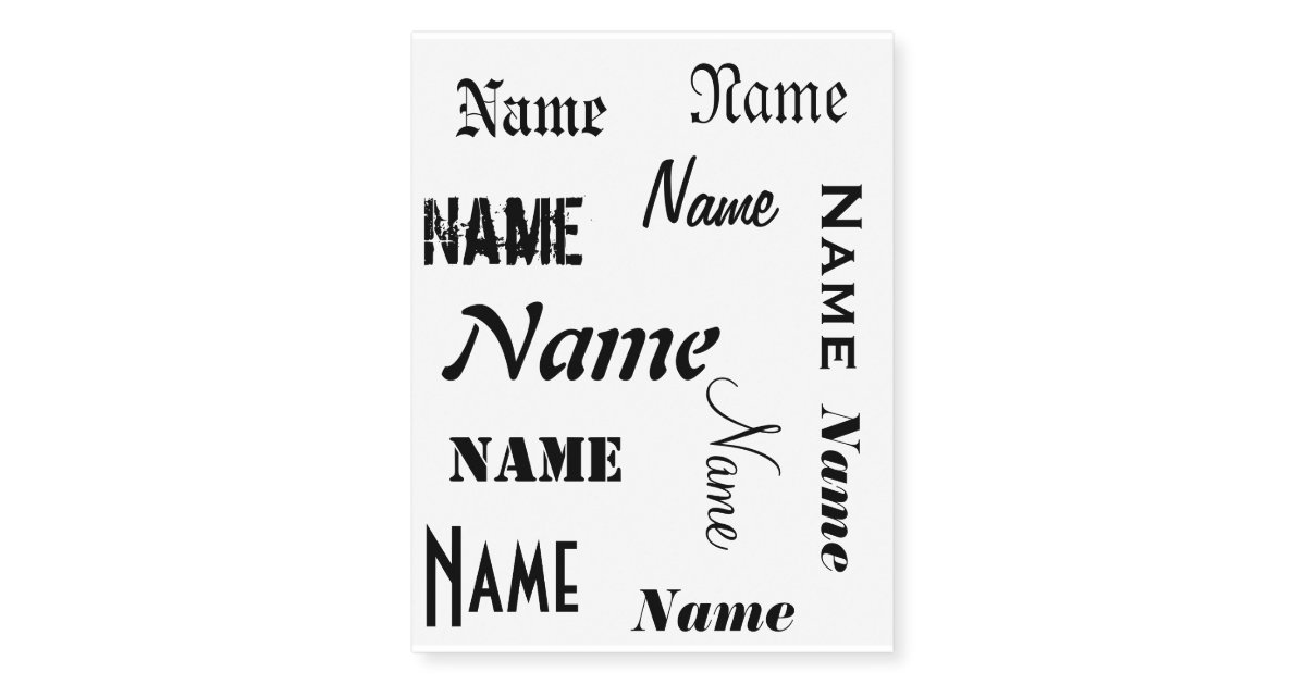 Personalized Name Temporary Tattoos | Zazzle