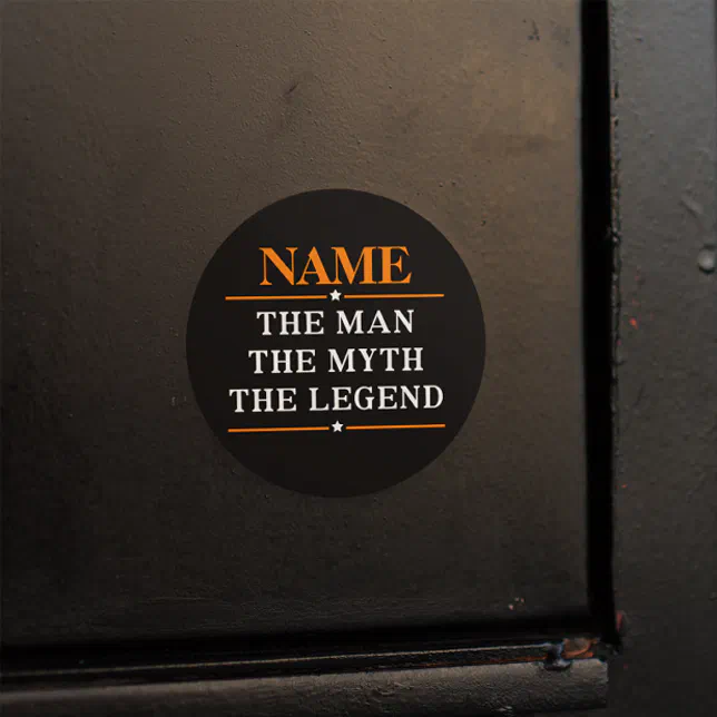 Personalized Name The Man The Myth The Legend Classic Round Sticker ...