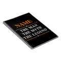 Personalized Name The Man The Myth The Legend Notebook | Zazzle