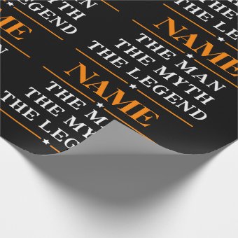 Personalized Name The Man The Myth The Legend Wrapping Paper | Zazzle