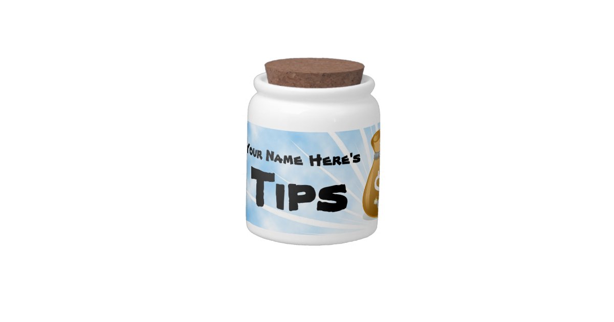 Personalized Name Tips Jar | Zazzle