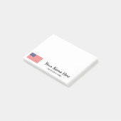 Personalized name & title patriotic American flag Post-it Notes | Zazzle