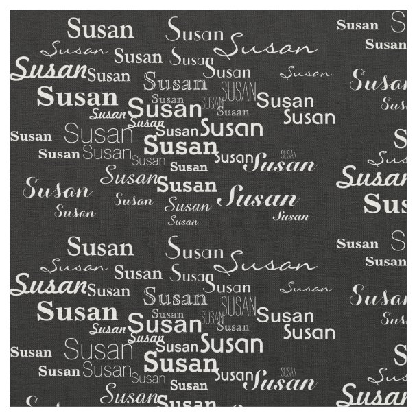 Custom Name Pattern Generator Fabric | Zazzle