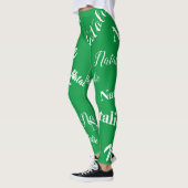 Personalized Name Typography Font Kelly Green Leggings | Zazzle
