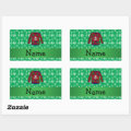 Personalized name ugly christmas sweater snowflake rectangular sticker ...