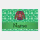 Personalized name ugly christmas sweater snowflake rectangular sticker ...