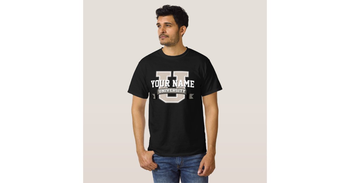 Personalized Name University Cool Funny Family T-Shirt | Zazzle