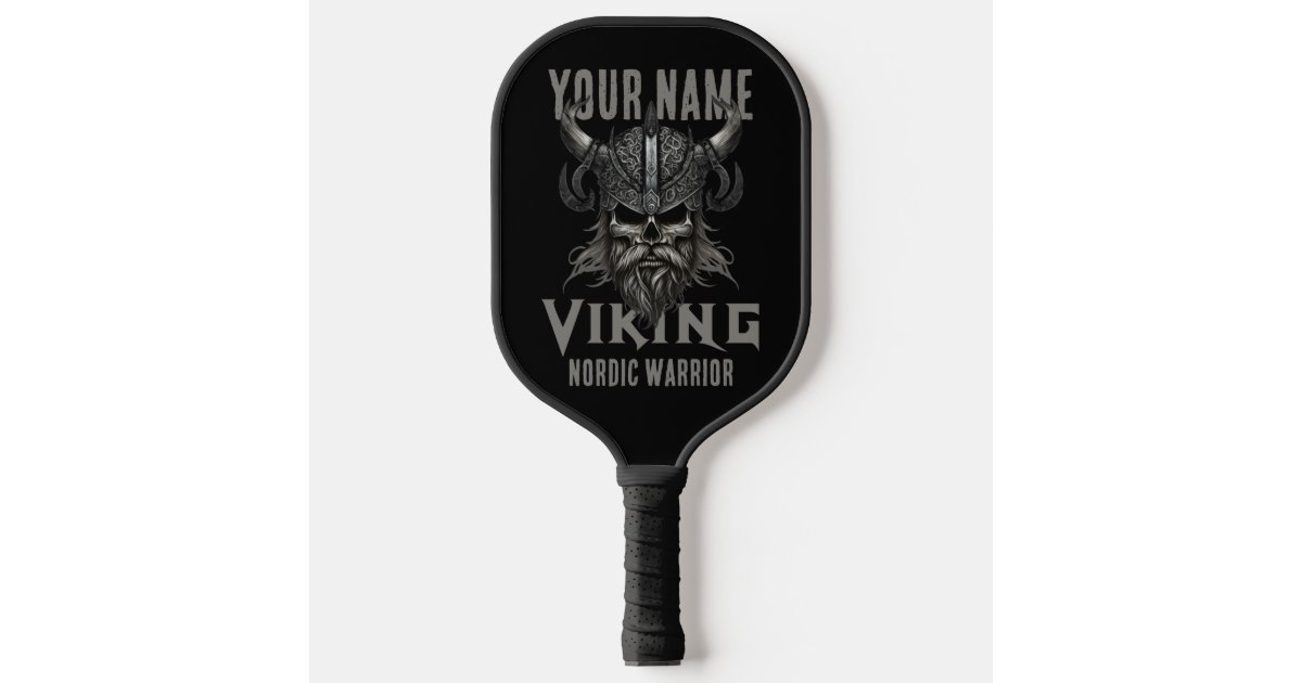 Personalized NAME Viking Warrior Heritage Pickleball Paddle | Zazzle