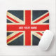 Personalized Name Vintage Grunge Union Jack Flag Mouse Pad | Zazzle
