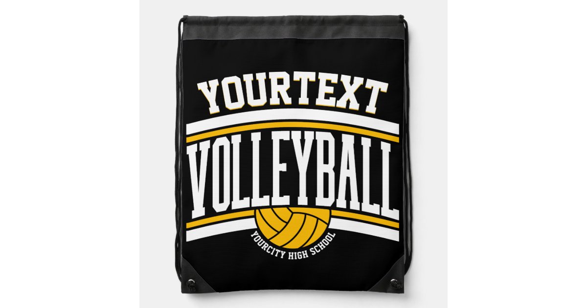 Personalized NAME Volleyball Player School Team Drawstring Bag | Zazzle