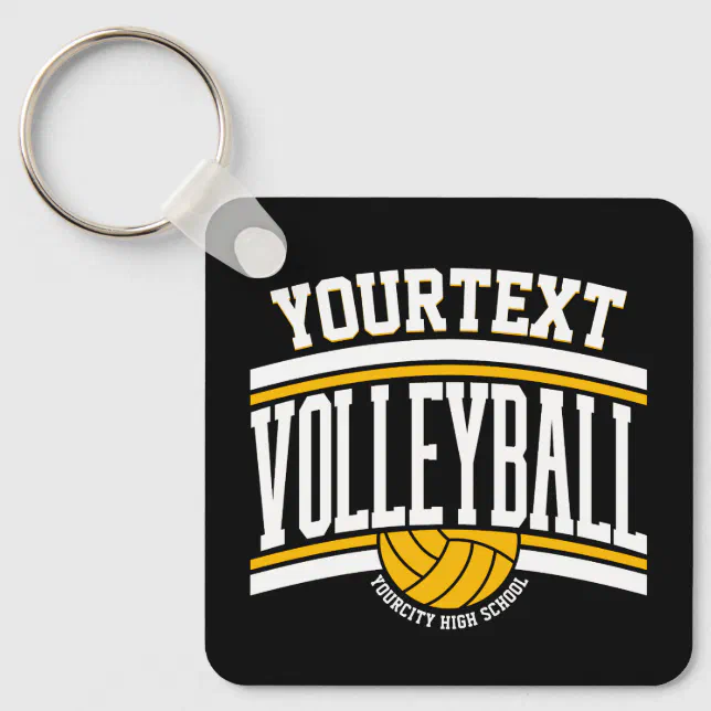 Personalized NAME Volleyball Player School Team Keychain | Zazzle