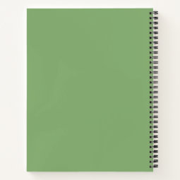 Personalized Name Watercolor Sunflower Sage Green Notebook | Zazzle