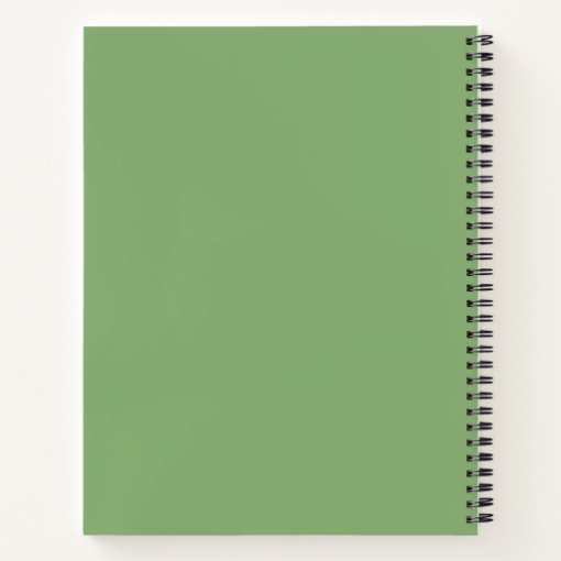Personalized Name Watercolor Sunflower Sage Green Notebook | Zazzle