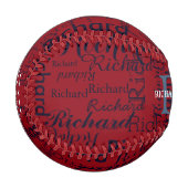 personalized name with initials monogram baseball | Zazzle