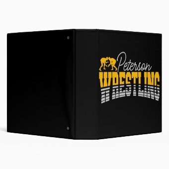 Personalized NAME Wrestling School Team Wrestler 3 Ring Binder | Zazzle