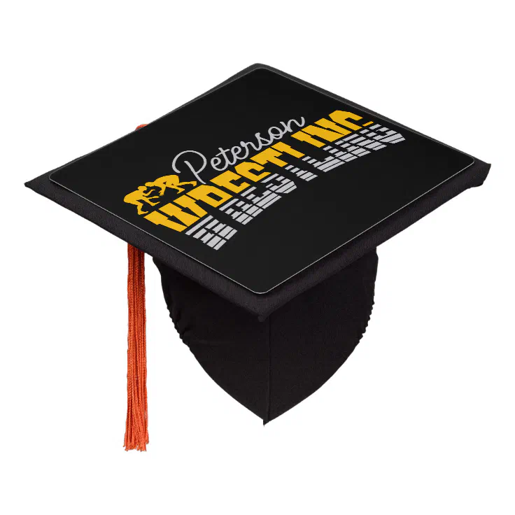 Personalized NAME Wrestling School Team Wrestler Graduation Cap Topper ...