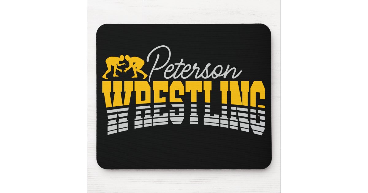 Personalized NAME Wrestling School Team Wrestler Mouse Pad | Zazzle
