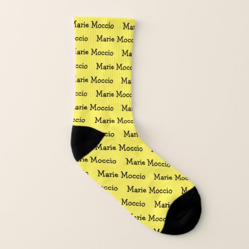 Personalized Name Yellow Socks | Zazzle