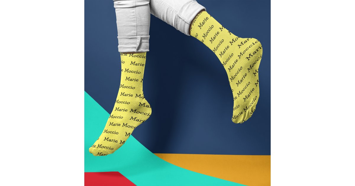 Personalized Name Yellow Socks | Zazzle