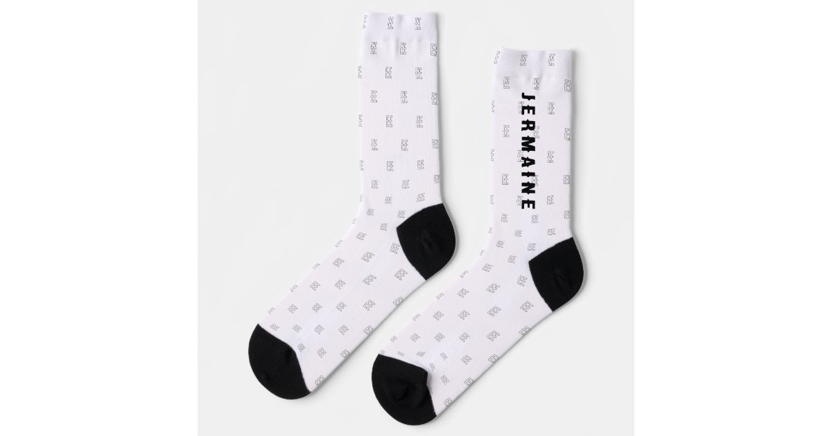 Personalized Names, Monogram Socks | Zazzle