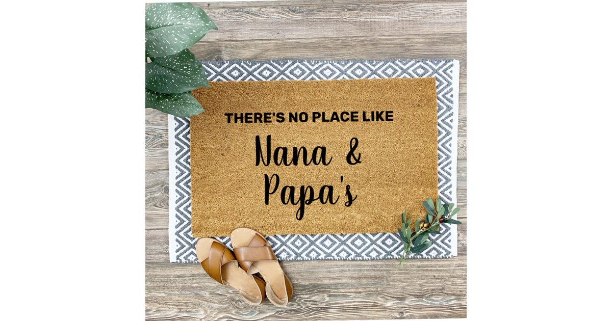 Personalized Nana Papa Grandparents Welcome Doormat | Zazzle