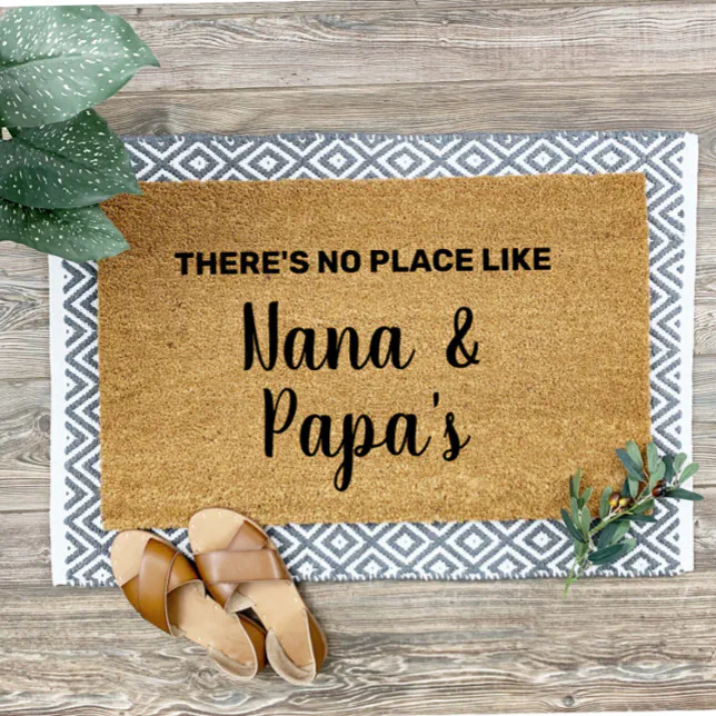 Personalized Nana Papa Grandparents Welcome Doormat | Zazzle