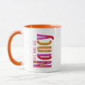 Personalized "Nancy" Name in Vivid Red Pink Orange Mug | Zazzle