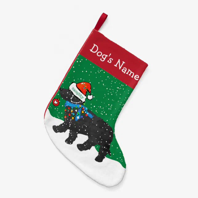 Personalized Naughty Christmas Labradoodle Small Christmas Stocking ...