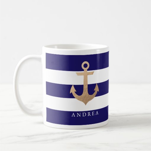 Personalized | Nautical Anchor Coffee Mug | Zazzle